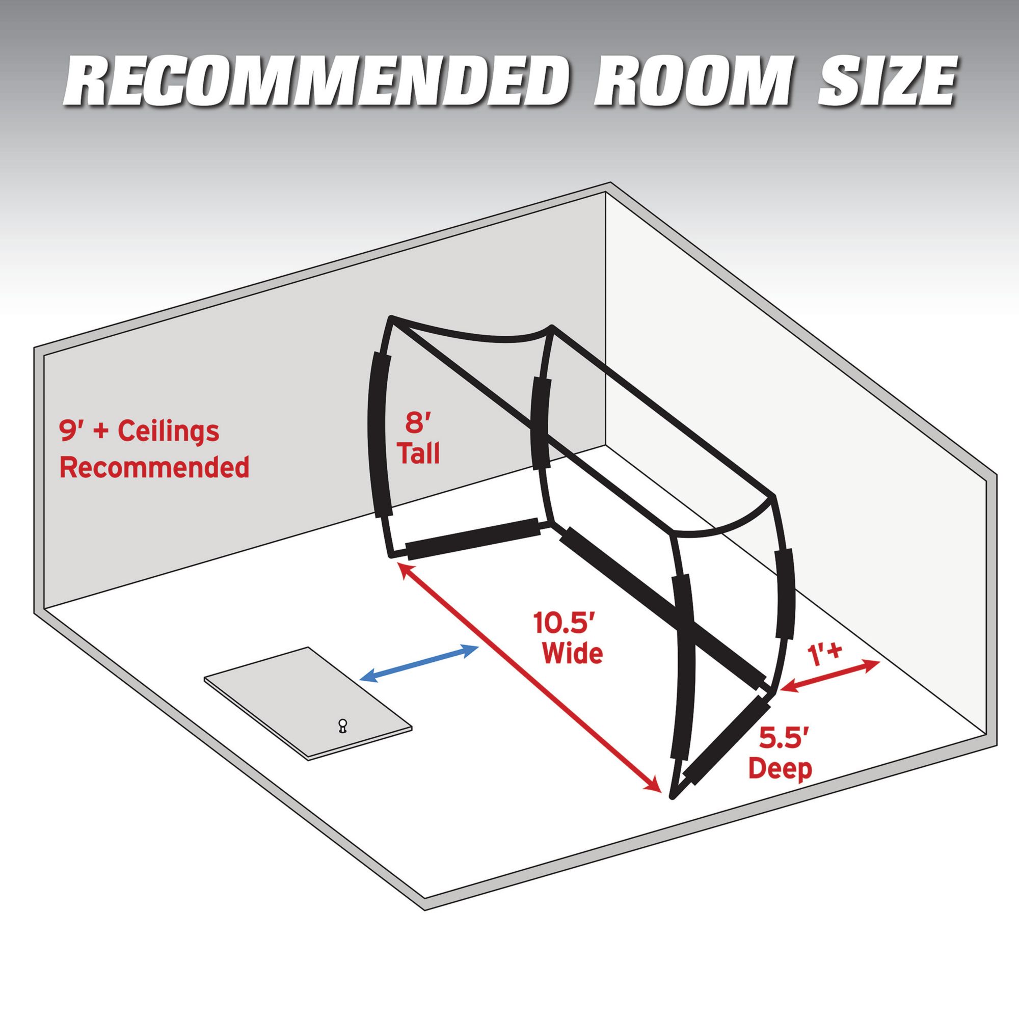 GoSports Range Cage 10'x8' Hitting Net with Simulator Impact Screen ...