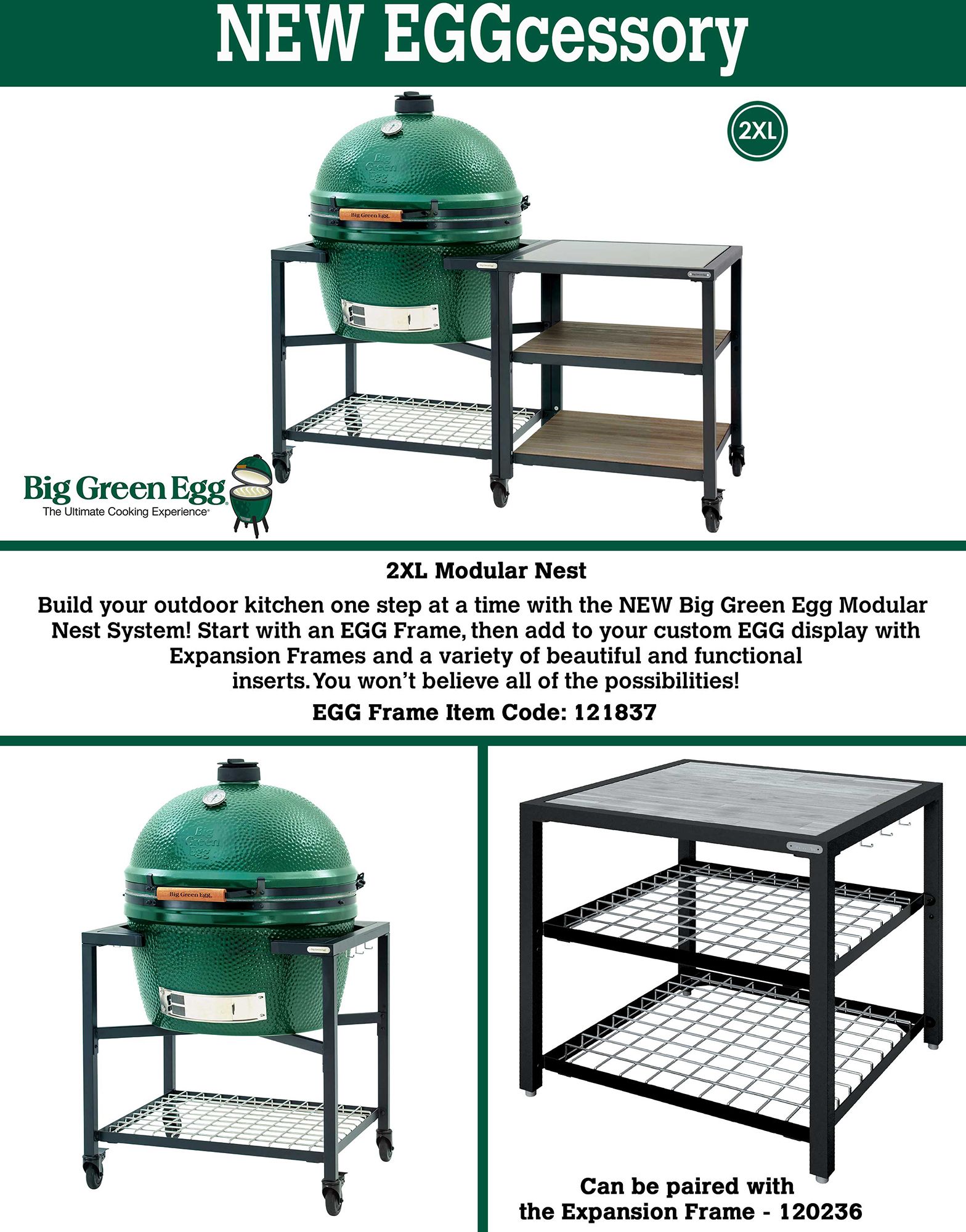 Big Green Egg Modular Nest Expansion Frame | Publiclands