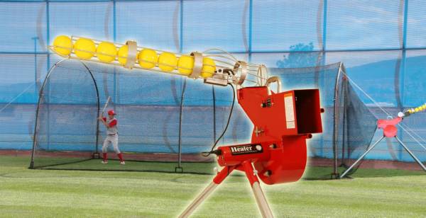 Heater Baseball & Softball Combo Pitching Machine & Xtender 24' Batting ...