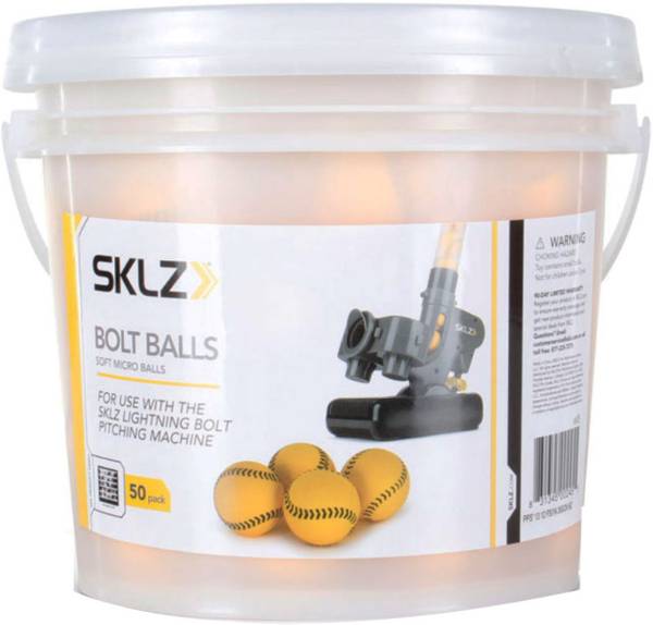 SKLZ Soft Pitching Machine Micro Bolt Balls - Bucket of 50 | Dick's ...