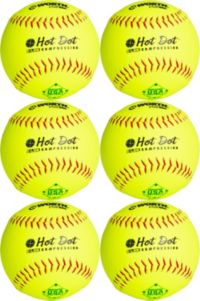 Worth 12" USA Hot Dot Slowpitch Softballs - 6 Pack | Dick's Sporting Goods
