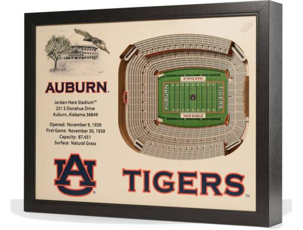 You The Fan Auburn Tigers 25 Layer Stadiumviews 3d Wall Art Dicks