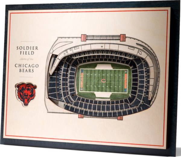 You The Fan Chicago Bears 5 Layer Stadiumviews 3d Wall Art Dicks