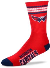 For Bare Feet Washington Capitals 4-Stripe Deuce Crew Socks | Dick's ...