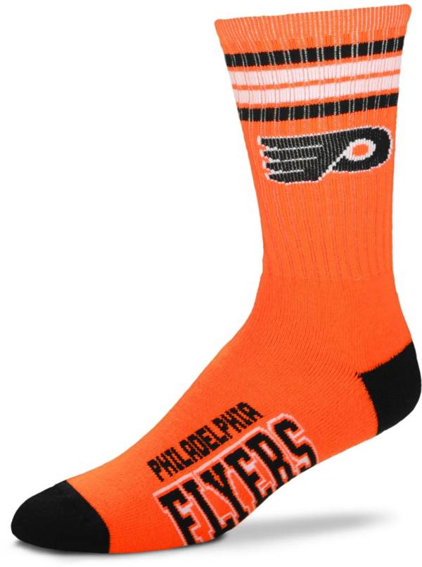 For Bare Feet Philadelphia Flyers 4-Stripe Deuce Crew Socks | Dick's ...