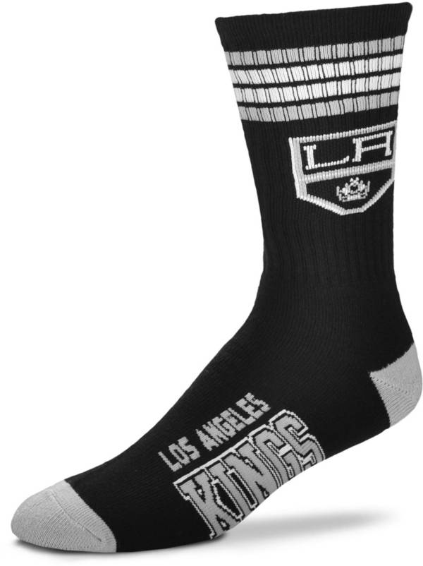 For Bare Feet Los Angeles Kings 4-Stripe Deuce Crew Socks | Dick's ...