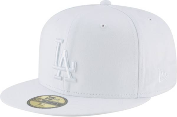 New Era Men's Los Angeles Dodgers 59Fifty Basic White Fitted Hat | Dick ...