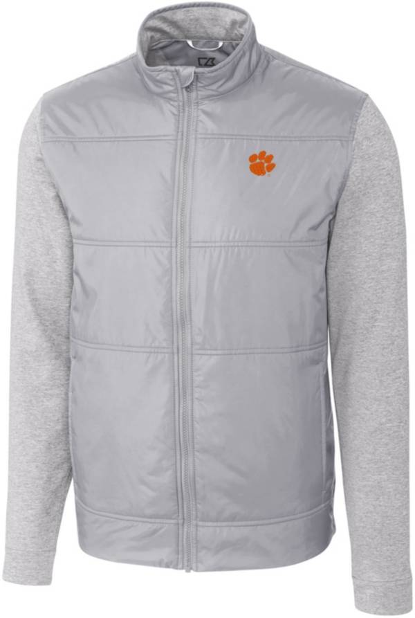 Cutter & Buck Men's Clemson Tigers Grey Stealth Full-Zip Jacket | Dick ...