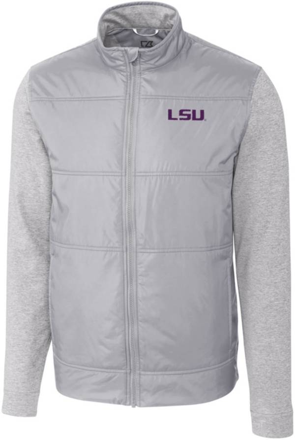 Cutter & Buck Men's LSU Tigers Grey Stealth Full-Zip Jacket | Dick's ...
