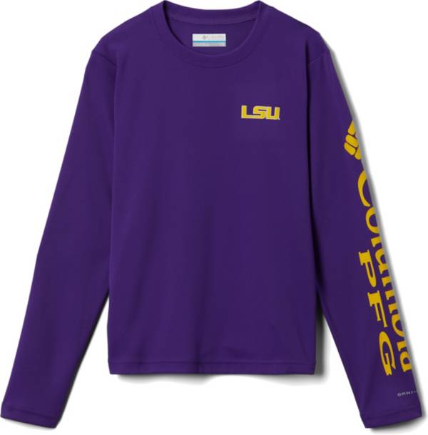 Columbia Youth LSU Tigers Purple Terminal Tackle Long Sleeve T-Shirt ...