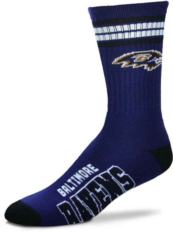 For Bare Feet Adult Baltimore Ravens Four Stripe Deuce Socks | Dick's ...