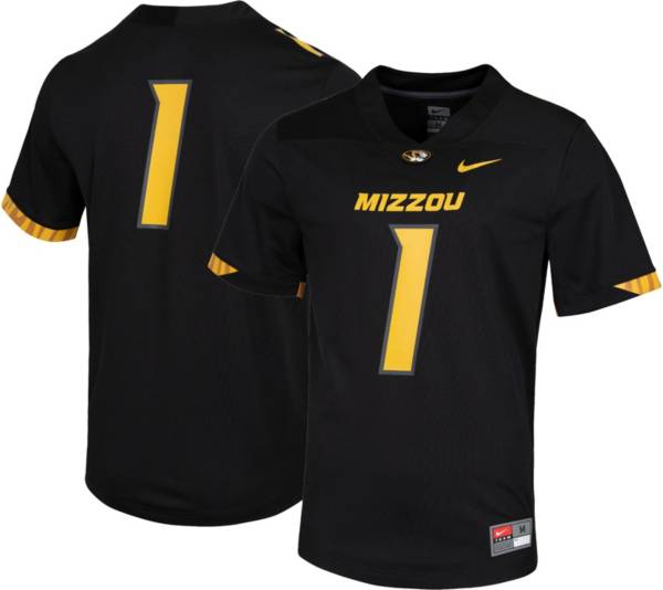 Nike Men's Missouri Tigers #1 Dri-FIT Game Football Black Jersey | DICK ...