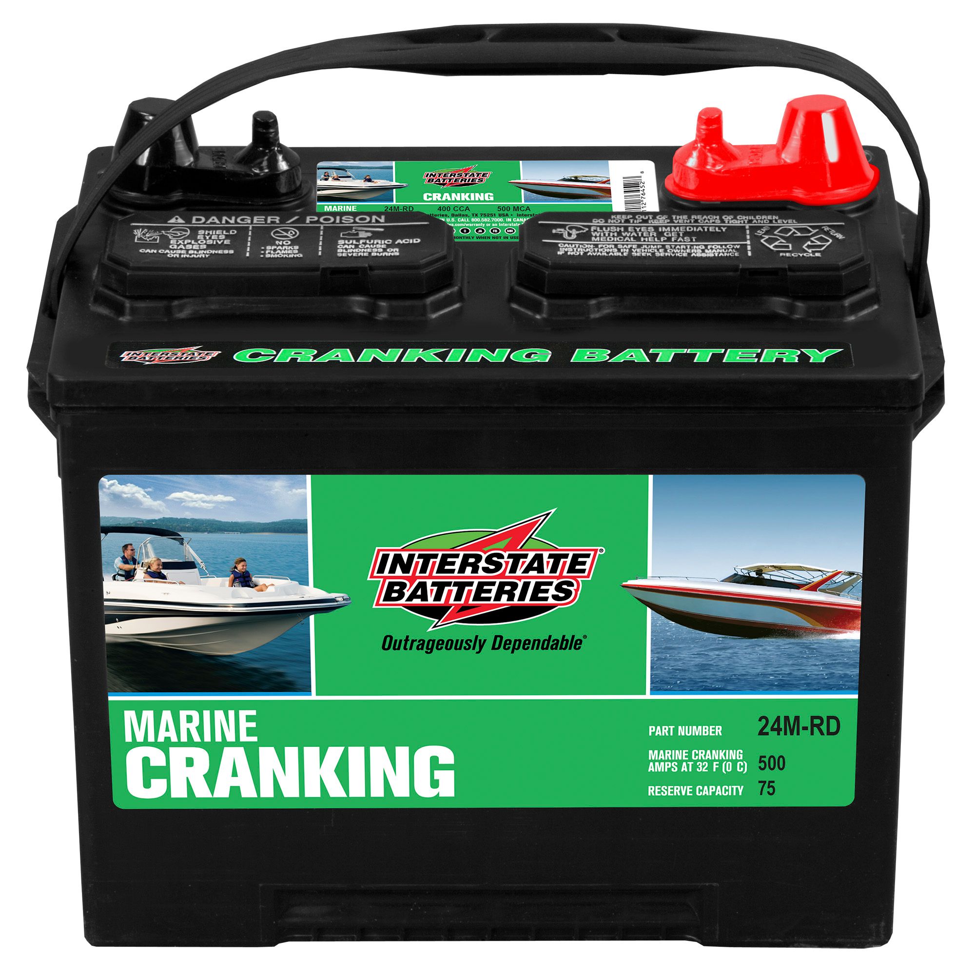 Interstate Batteries 24M-RD Marine Cranking Battery | DICK'S Sporting Goods