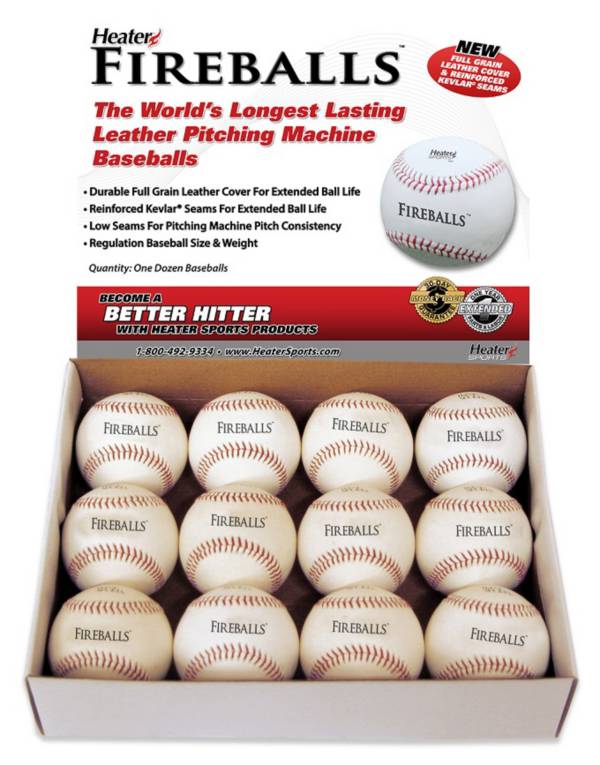 Heater Fireball Leather Pitching Machine Baseballs - 12 Pack | Dick's ...