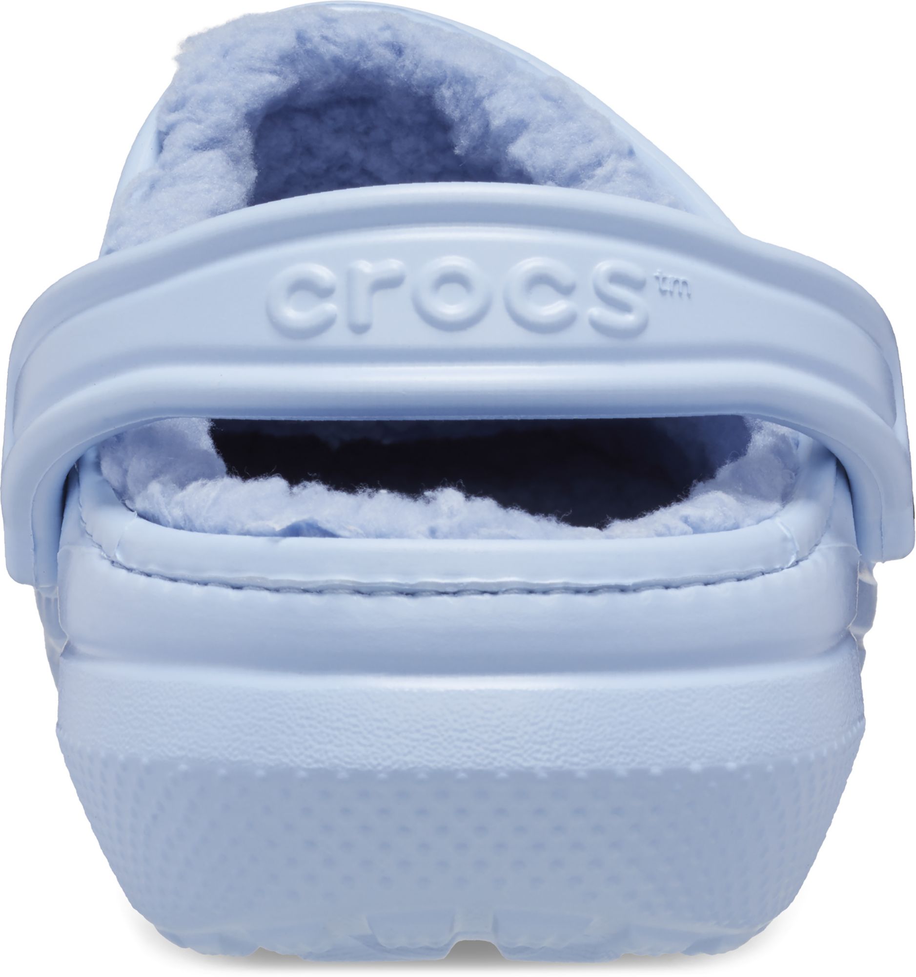 Ice blue fuzz lined crocs online
