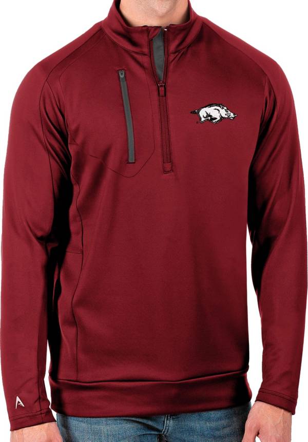 Antigua Men's Arkansas Razorbacks Cardinal Generation Half-Zip Pullover ...