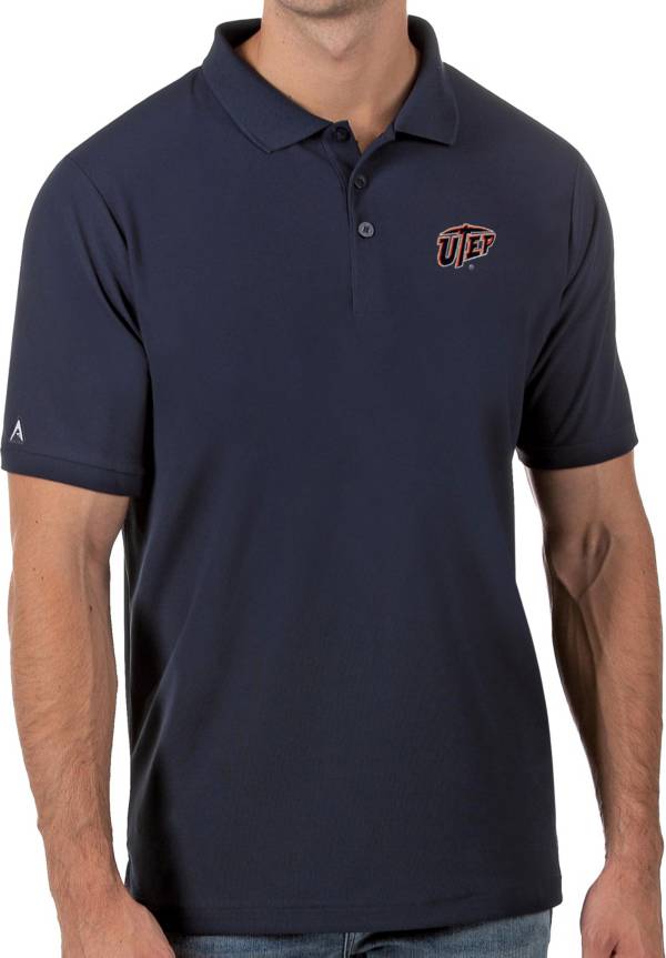 Antigua Men's UTEP Miners Navy Legacy Pique Polo | Dick's Sporting Goods