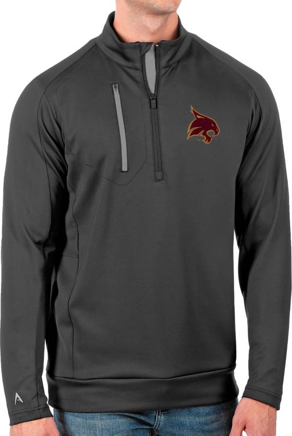 Antigua Men's Texas State Bobcats Grey Generation Half-Zip Pullover ...