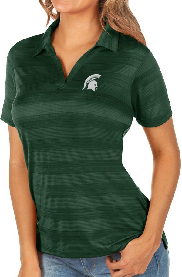 Antigua Women's Michigan State Spartans Green Compass Polo | Golf Galaxy