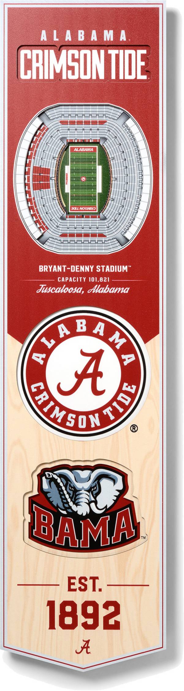 You The Fan Alabama Crimson Tide 8"x32" 3-D Banner | Dick's Sporting Goods