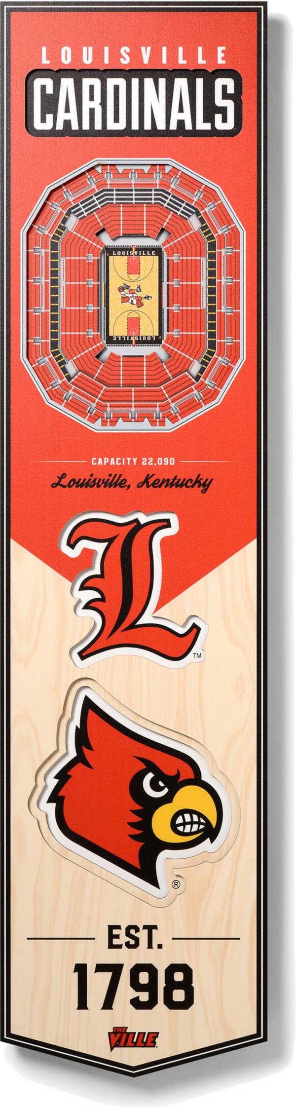 You The Fan Louisville Cardinals 8"x32" 3-D Banner | Dick's Sporting Goods