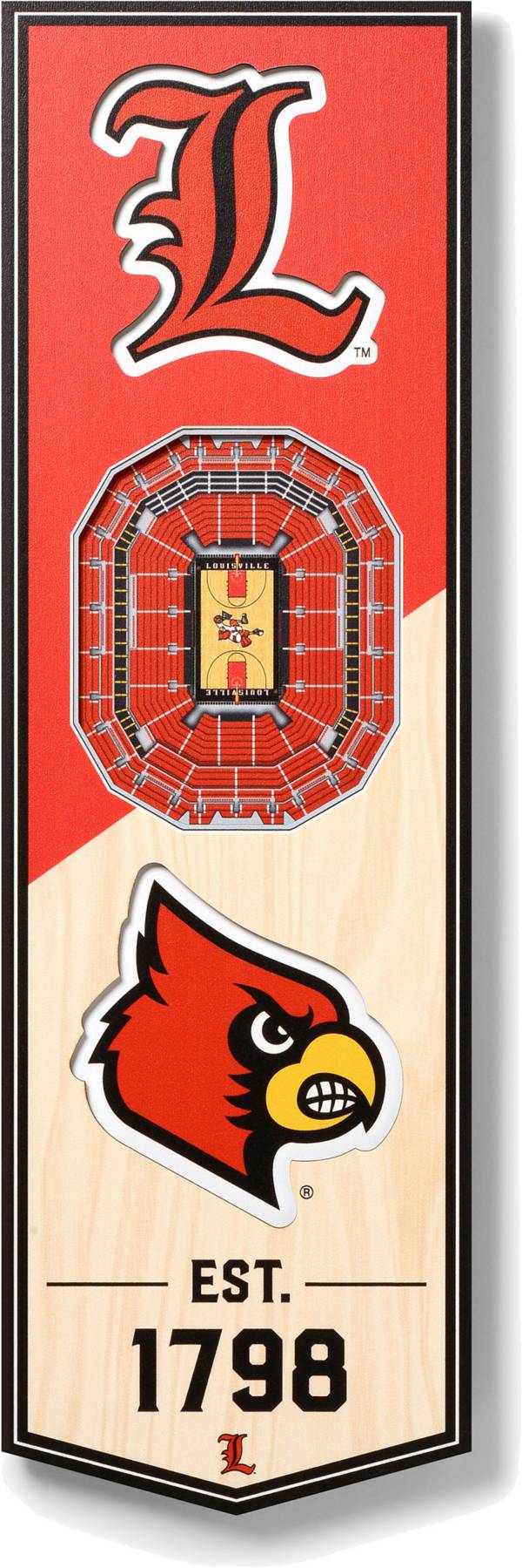 You The Fan Louisville Cardinals 6"x19" 3-D Banner | DICK'S Sporting Goods