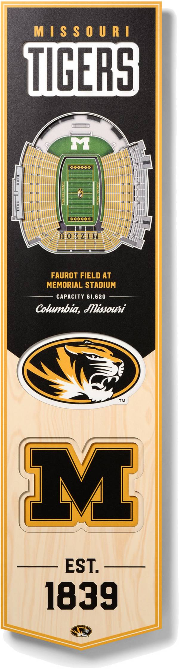 You The Fan Missouri Tigers 8"x32" 3-D Banner | Dick's Sporting Goods