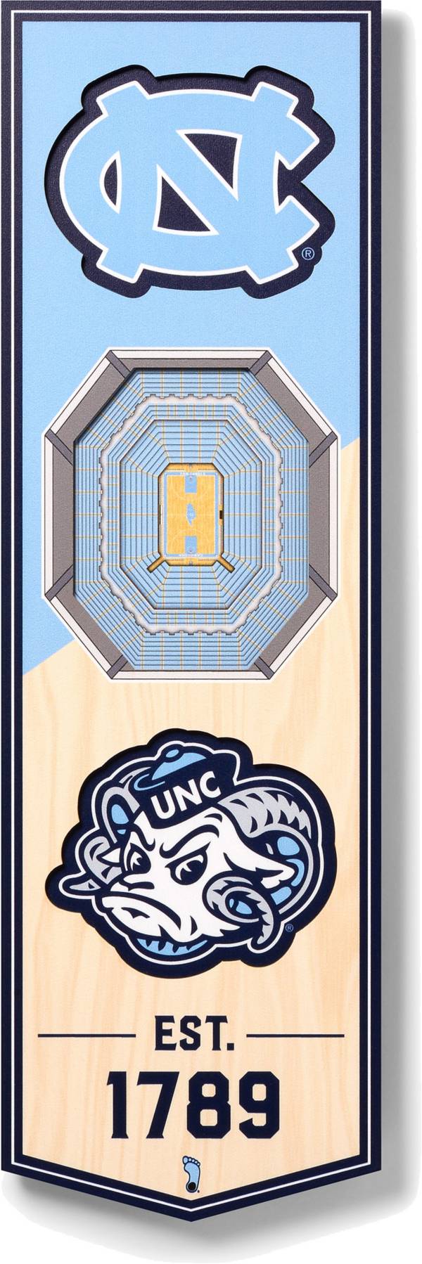 You The Fan North Carolina Tar Heels 6"x19" 3-D Banner | Dick's ...