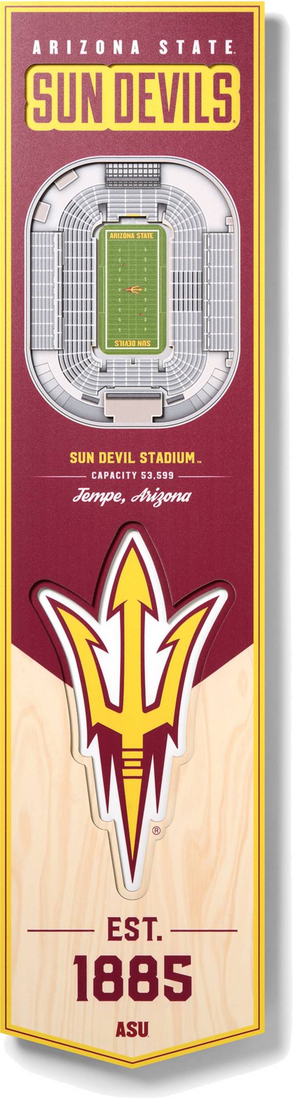 You The Fan Arizona State Sun Devils 8"x32" 3-D Banner | Dick's ...