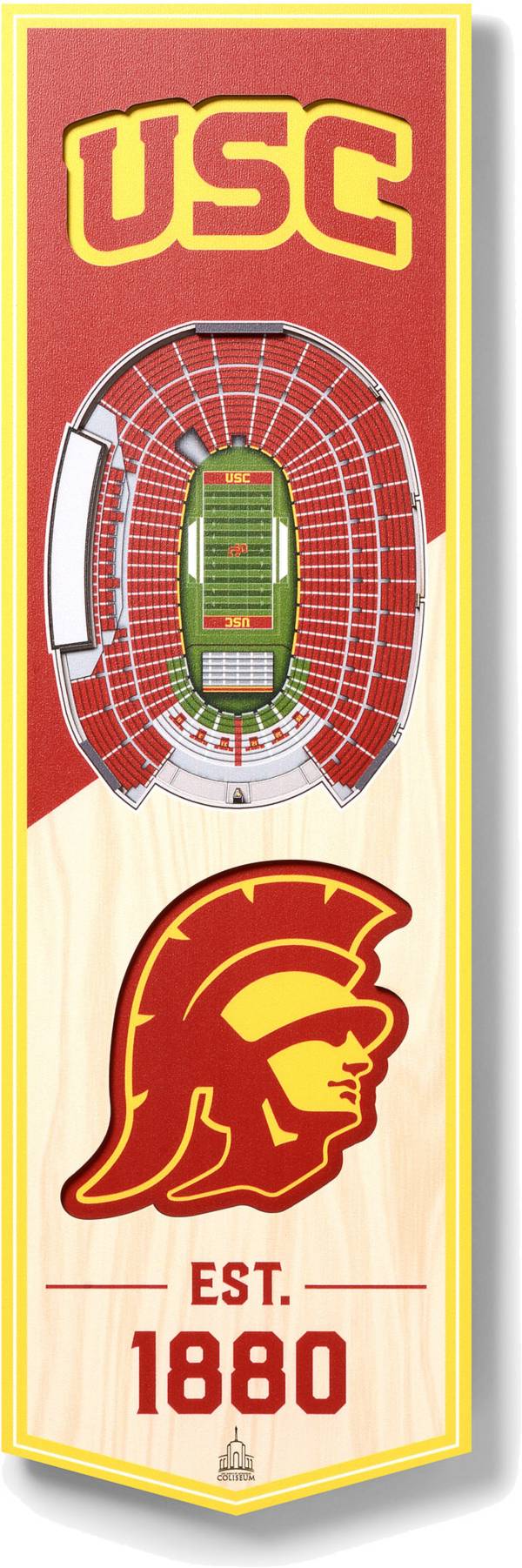 You The Fan USC Trojans 6"x19" 3-D Banner | Dick's Sporting Goods