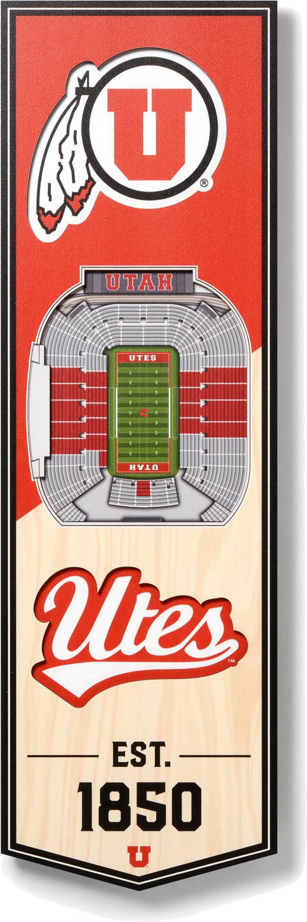 You The Fan Utah Utes 6"x19" 3-D Banner | Dick's Sporting Goods