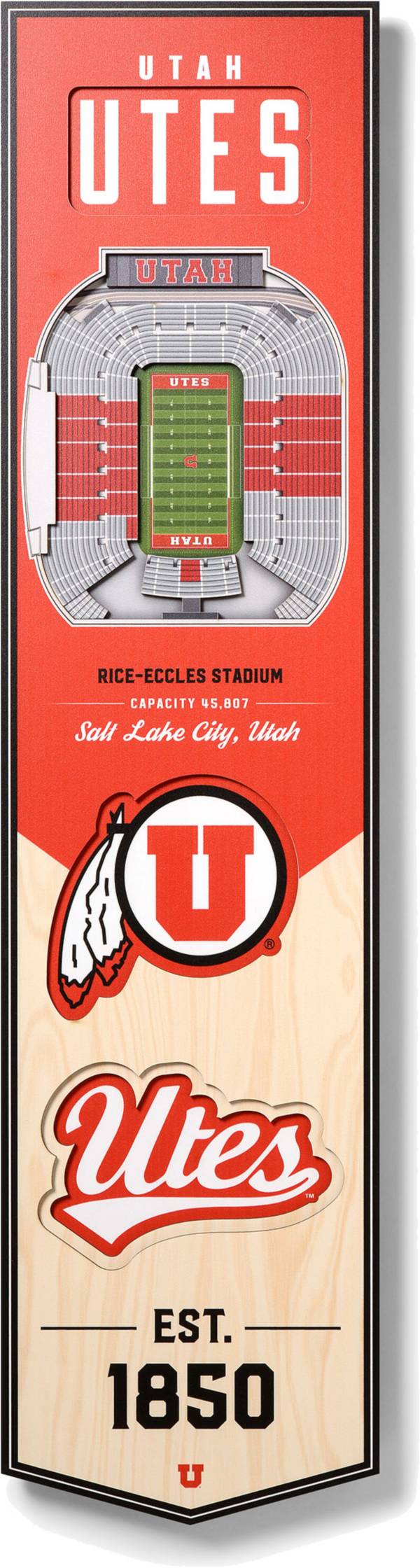 You The Fan Utah Utes 8"x32" 3-D Banner | Dick's Sporting Goods