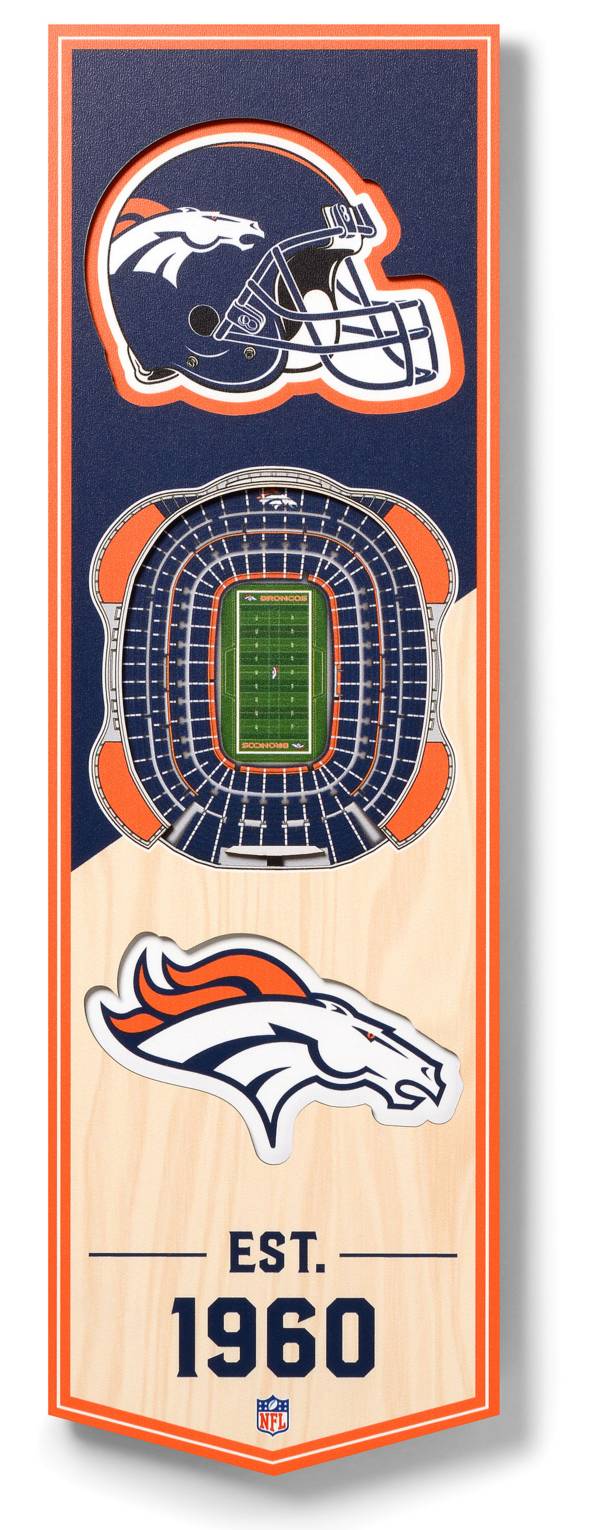 You The Fan Denver Broncos 6''x19'' 3-D Banner | Dick's Sporting Goods