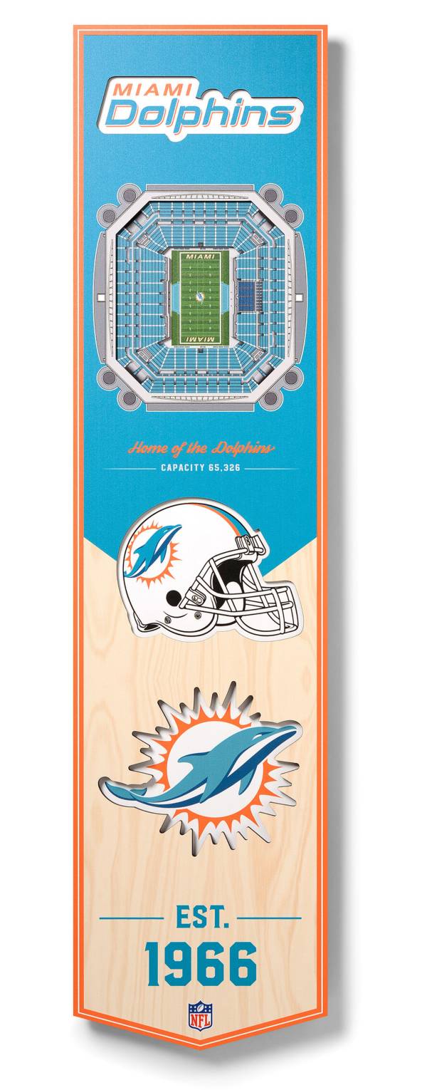 You The Fan Miami Dolphins 8''x32'' 3-D Banner | Dick's Sporting Goods