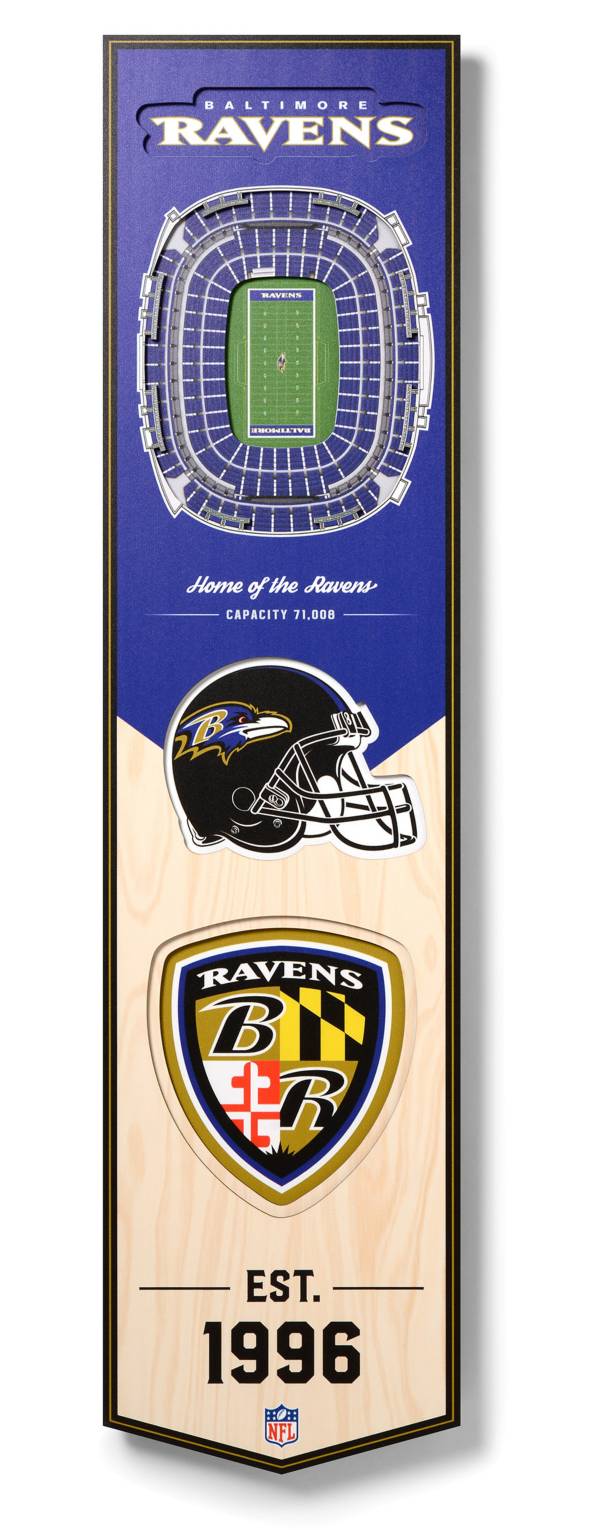 You The Fan Baltimore Ravens 8''x32'' 3-D Banner | Dick's Sporting Goods