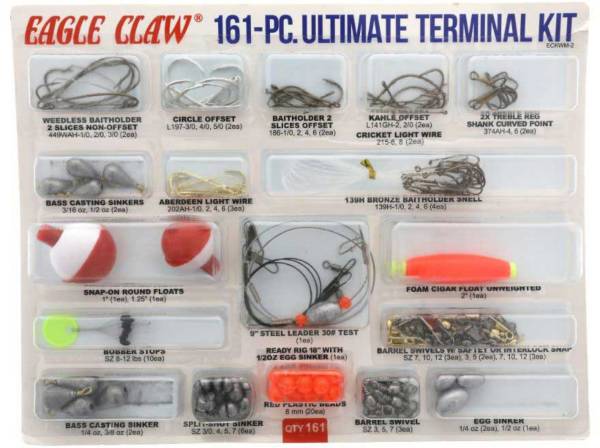 Eagle Claw Lazer Sharp Ultimate Terminal Tackle Kit – 161 Pieces | Dick ...