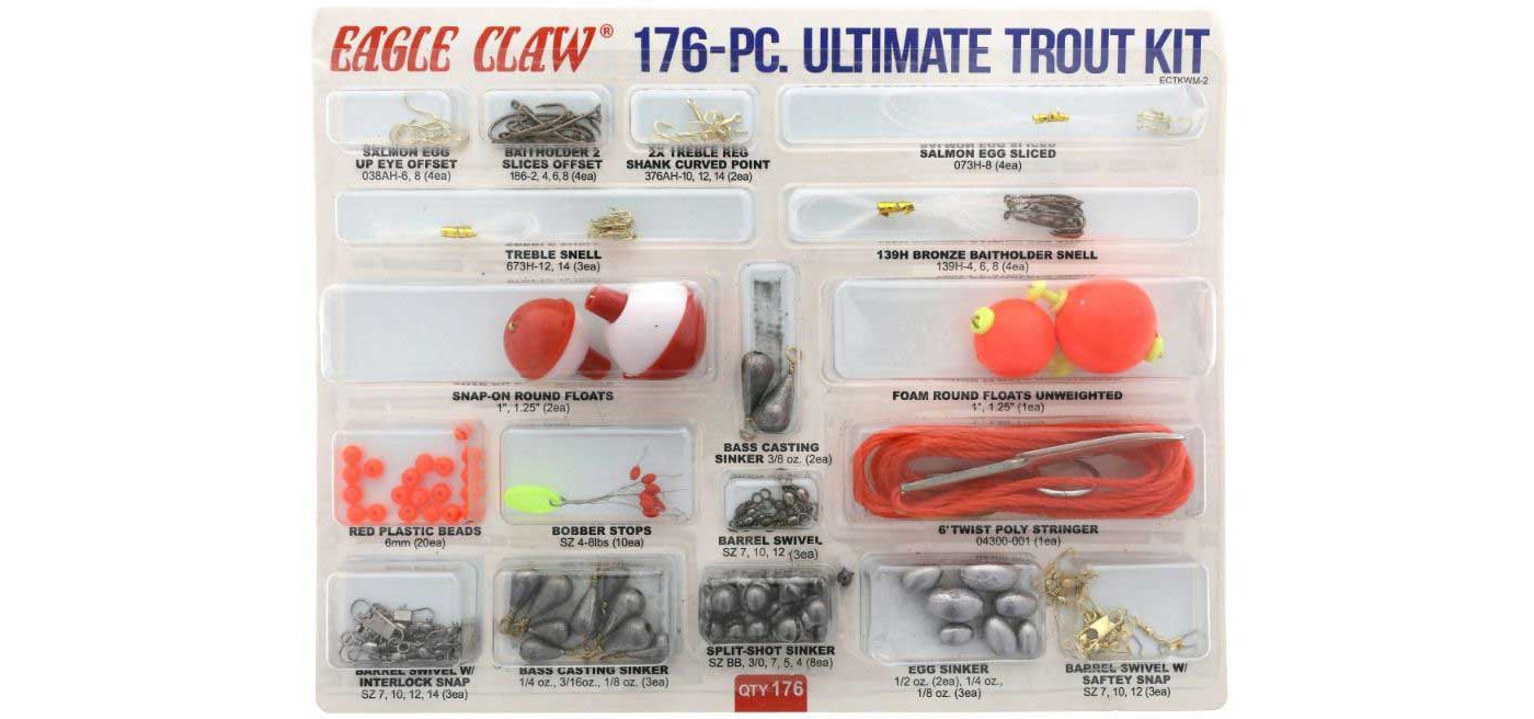 Eagle Claw Lazer Sharp Ultimate Trout Kit – 176 Pieces | Dick's ...