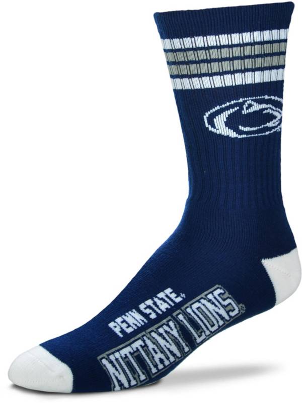 For Bare Feet Penn State Nittany Lions 4-Stripe Deuce Crew Socks | Dick ...