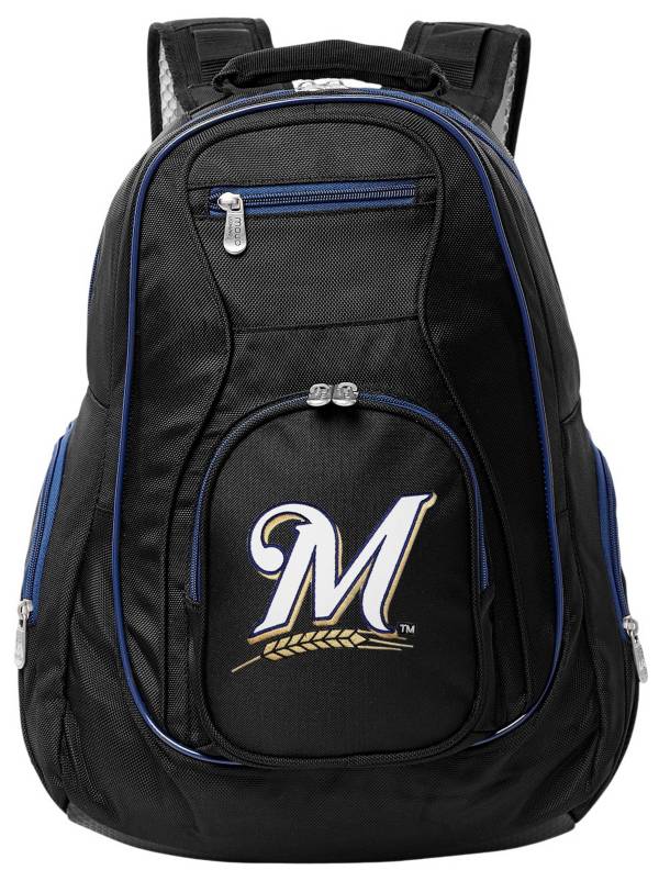 Mojo Milwaukee Brewers Colored Trim Laptop Backpack | Dick's Sporting Goods
