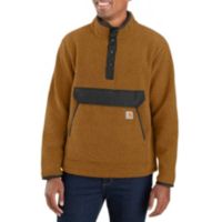 Carhartt Mens Relaxed Fit Snap Front Fleece Pullover Jacket