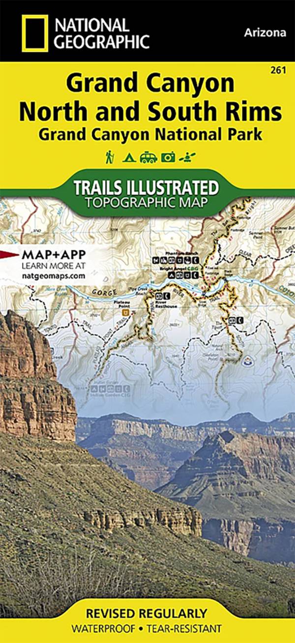 National Geographic Grand Canyon, North and South Rims Map | Publiclands