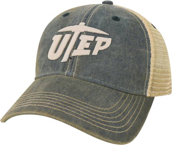 League-Legacy UTEP Miners Navy Old Favorite Adjustable Trucker Hat ...