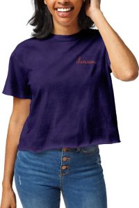 League-Legacy Women's Clemson Tigers Regalia Clothesline Cropped T ...
