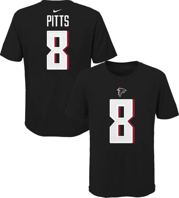 Nike Youth Atlanta Falcons Kyle Pitts #8 Black T-Shirt | Dick's ...