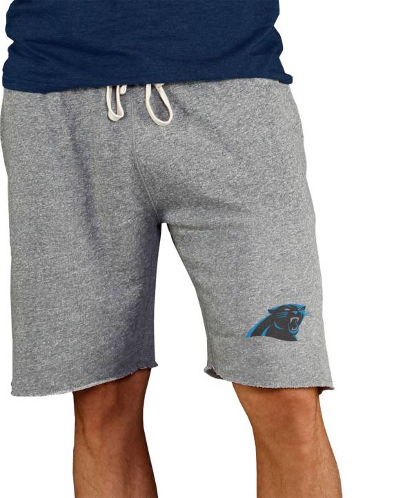 NFL Team Apparel Men's Carolina Panthers Grey Mainstream Terry Shorts ...
