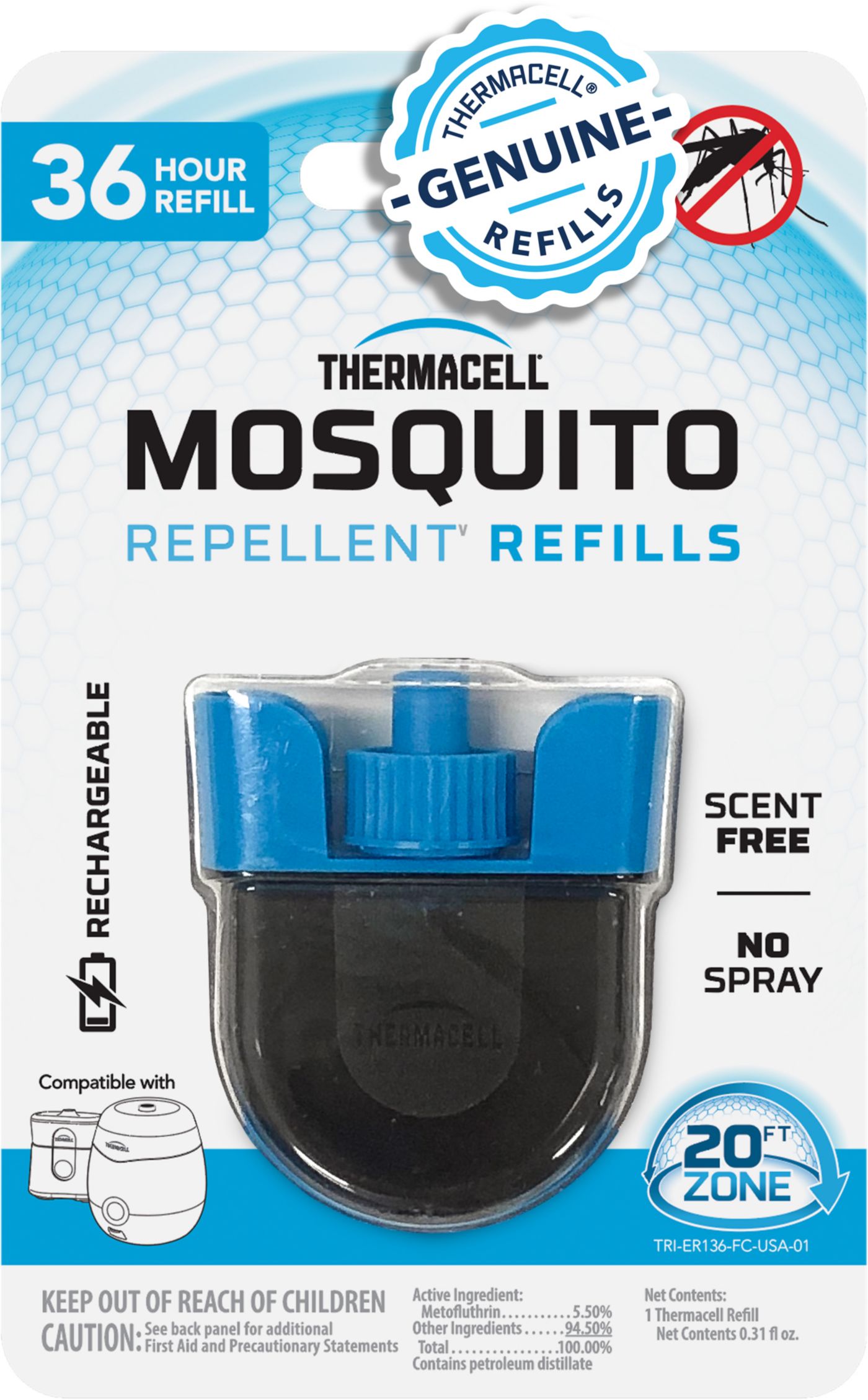 ThermaCELL Rechargeable Mosquito Repeller Refills - 36-Hours | Golf Galaxy