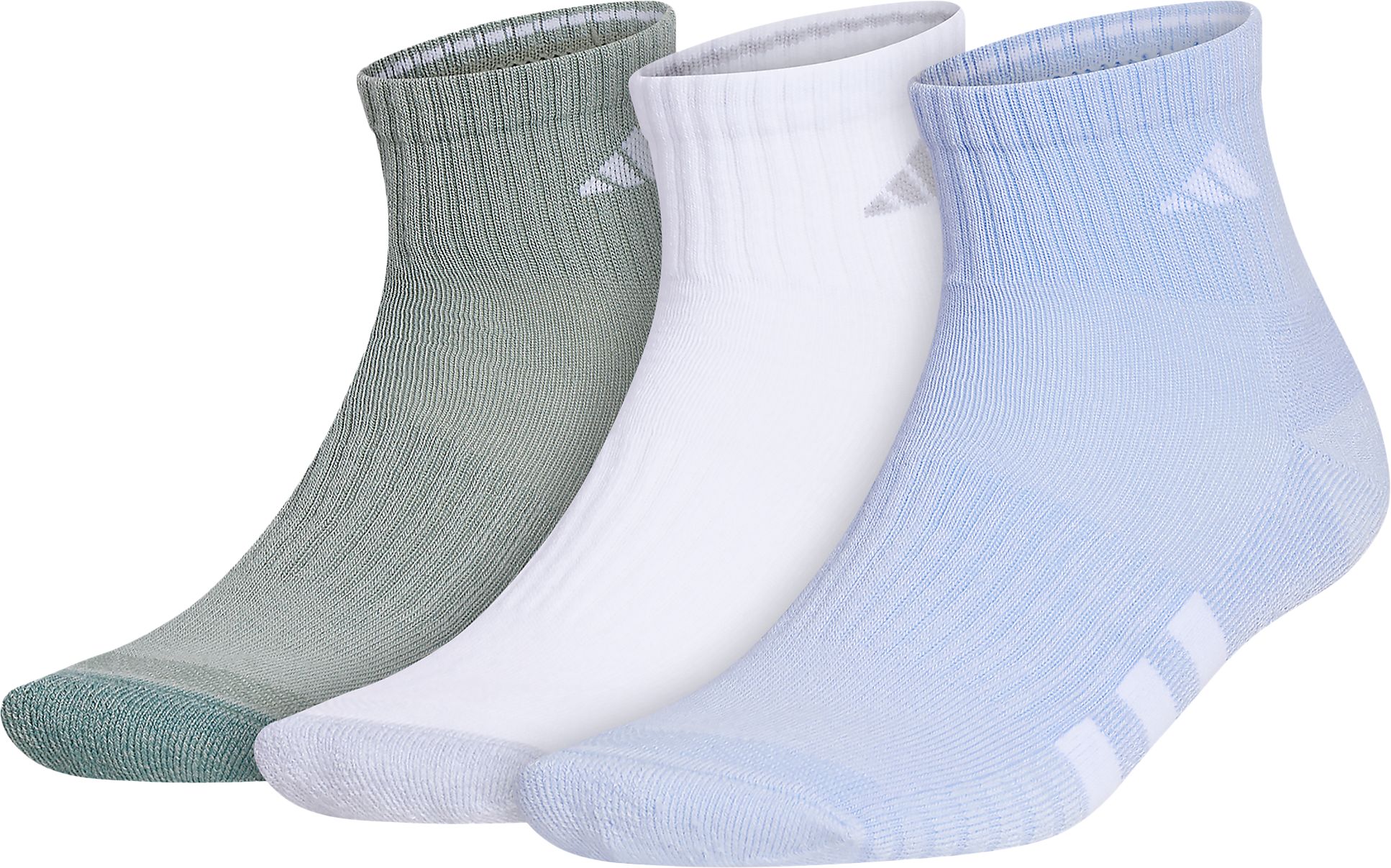 Adidas Men's Cushioned Color Quarter Socks - 3 Pack International Shipping