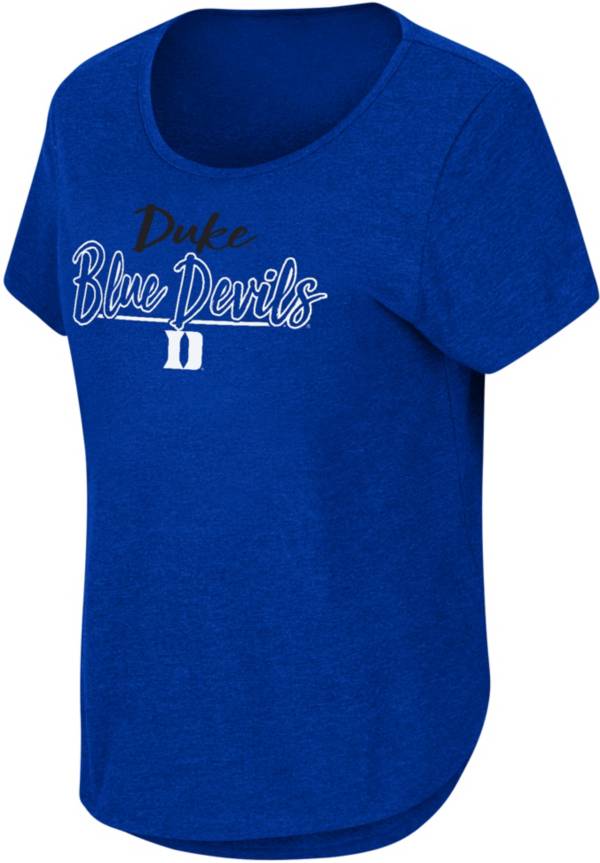 Colosseum Women's Duke Blue Devils Duke Blue Curved Hem T-Shirt | Dick ...