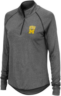 Colosseum Women's Michigan Wolverines Grey Stingray ¼ Zip | Dick's ...