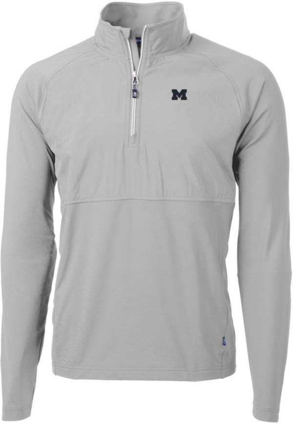 Cutter & Buck Men's Michigan Wolverines Grey Adapt Eco Knit Stretch ...